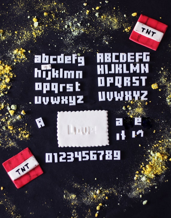 Cake Alphabet Gaming Letters Cake Craft Stencil Number Cake | Etsy