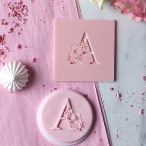 Floral Collection of Initials Embosser Letters | Floral Stamp Complete ...