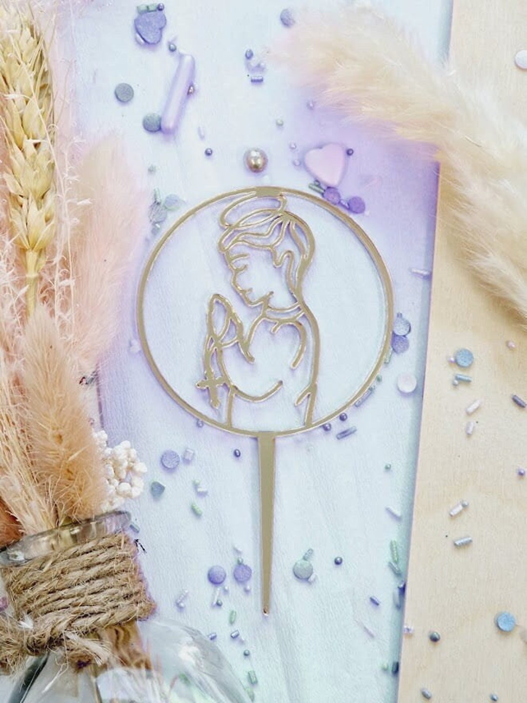 Cake Topper "praying Boy in the Ring" | Religious Cake Decoration ...