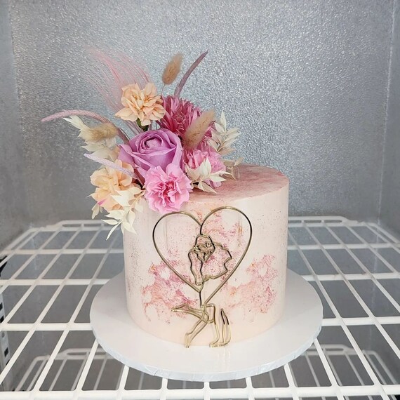 Cake Toppers & Picks Paper & Party Supplies Line Art Cake Topper ...