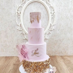 Cake Side Decor "love" Decorative Version | Decor for Side of the Cake ...