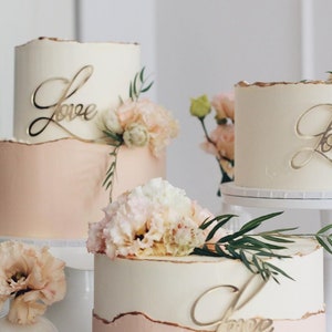 Cake Side Decor "love" Decorative Version | Decor for Side of the Cake ...