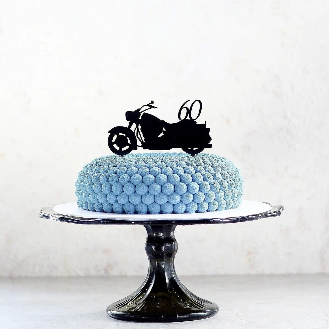 Personalized Cake Topper "harley Motorcycle" + Any Number | Harley ...
