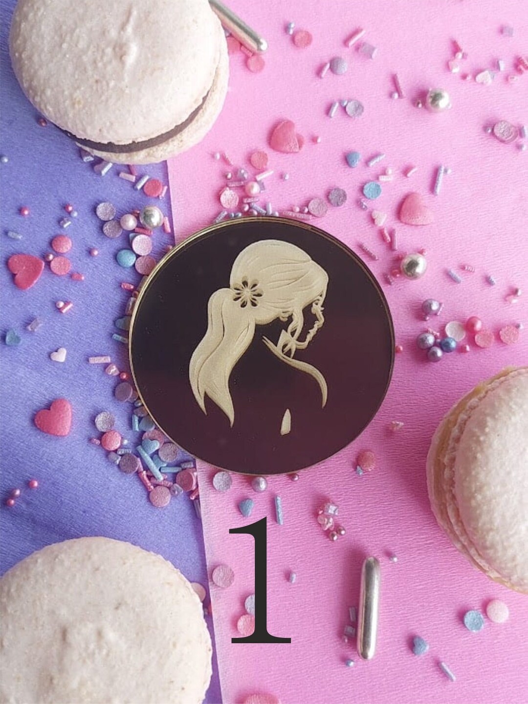 Cake Side Decor Round Cake Plate + Chosen Design | Cake Decoration ...