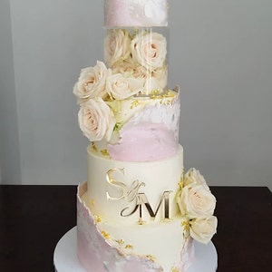 Personalized Initials for the Cake Topper L Wedding Initials on a Cake ...