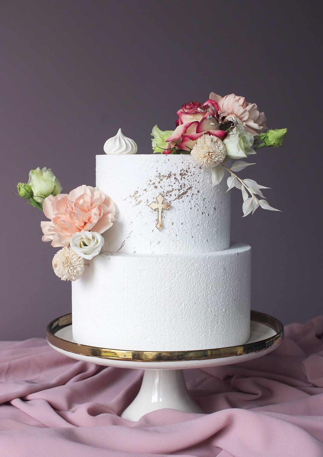 Set of Two Crosses, Decoratives Kreuz, Cake Cross, Taufe, Kranz ...