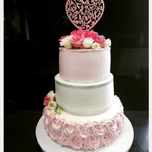 Decorative Heart Topper | Heart Shaped Decorative Cake Topper | Heart ...