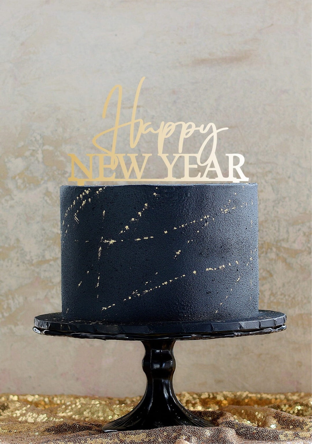 Cake Topper "happy NEW Year" | Cake Topper for New Year's Eve | New ...
