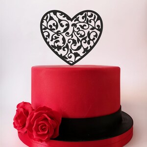 Decorative Heart Topper | Heart Shaped Decorative Cake Topper | Heart ...
