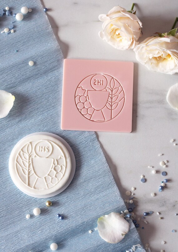 Fancy Wafer Ihs Cup in the Rim Embosser Cookie Biscuit Stamp | Etsy