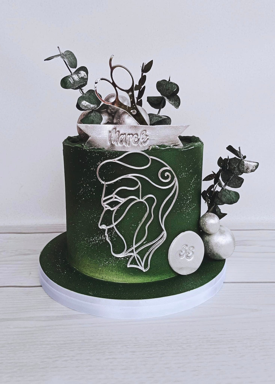 One Line Profile of a Man | Line Art Cake Topper | Abstract Face Cake ...