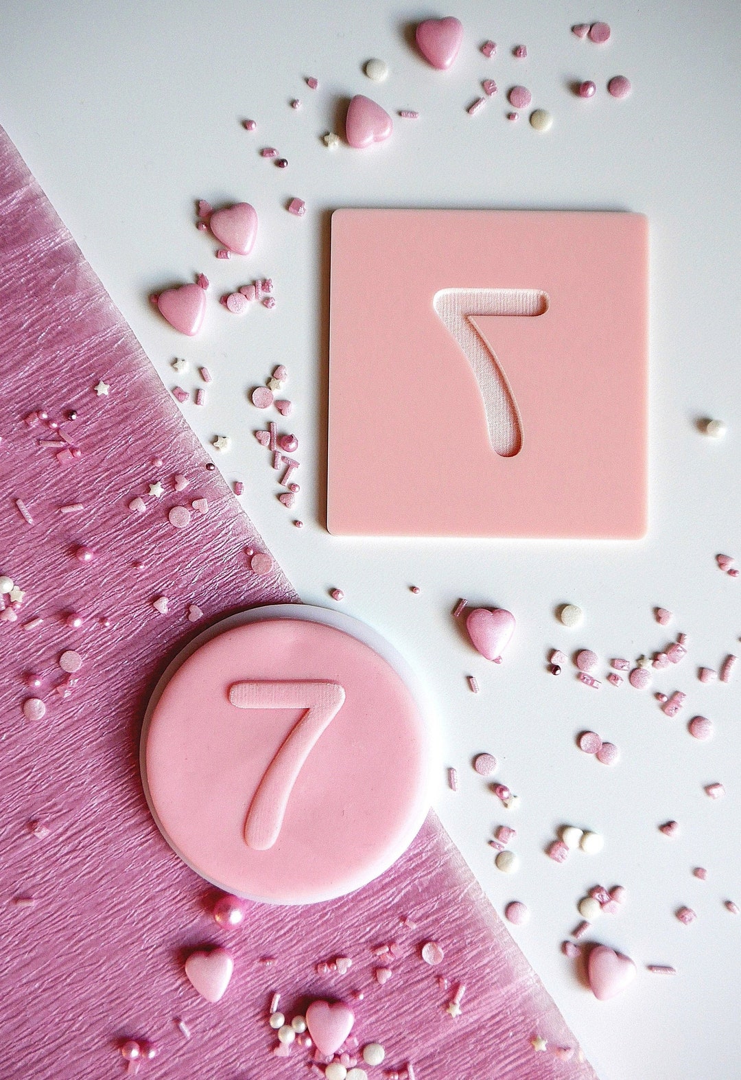Number Seven Digit Embosser, Cookie Biscuit Stamp, Cake Decorating ...
