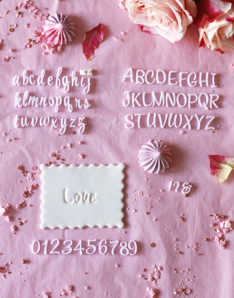 MINI Cake Alphabet Casual Letters Cake Craft Stencil Number - Etsy
