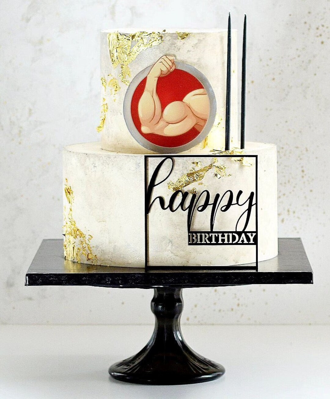 Cake Side Decor happy Birthday in Square Frame - Etsy Australia