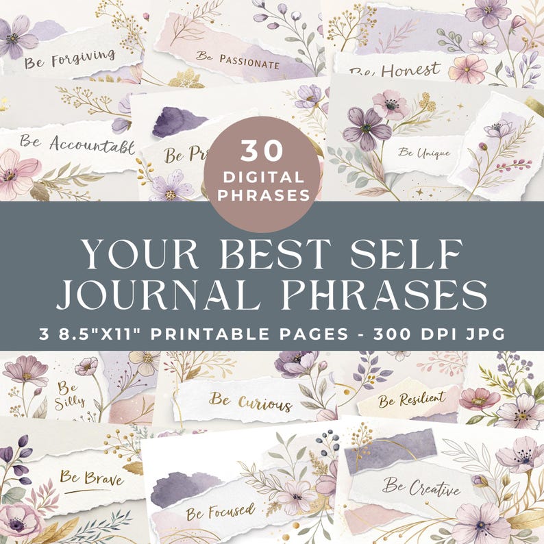 Junk Journal Affirmation, Positive Junk Journal Words, Inspiring Words ...