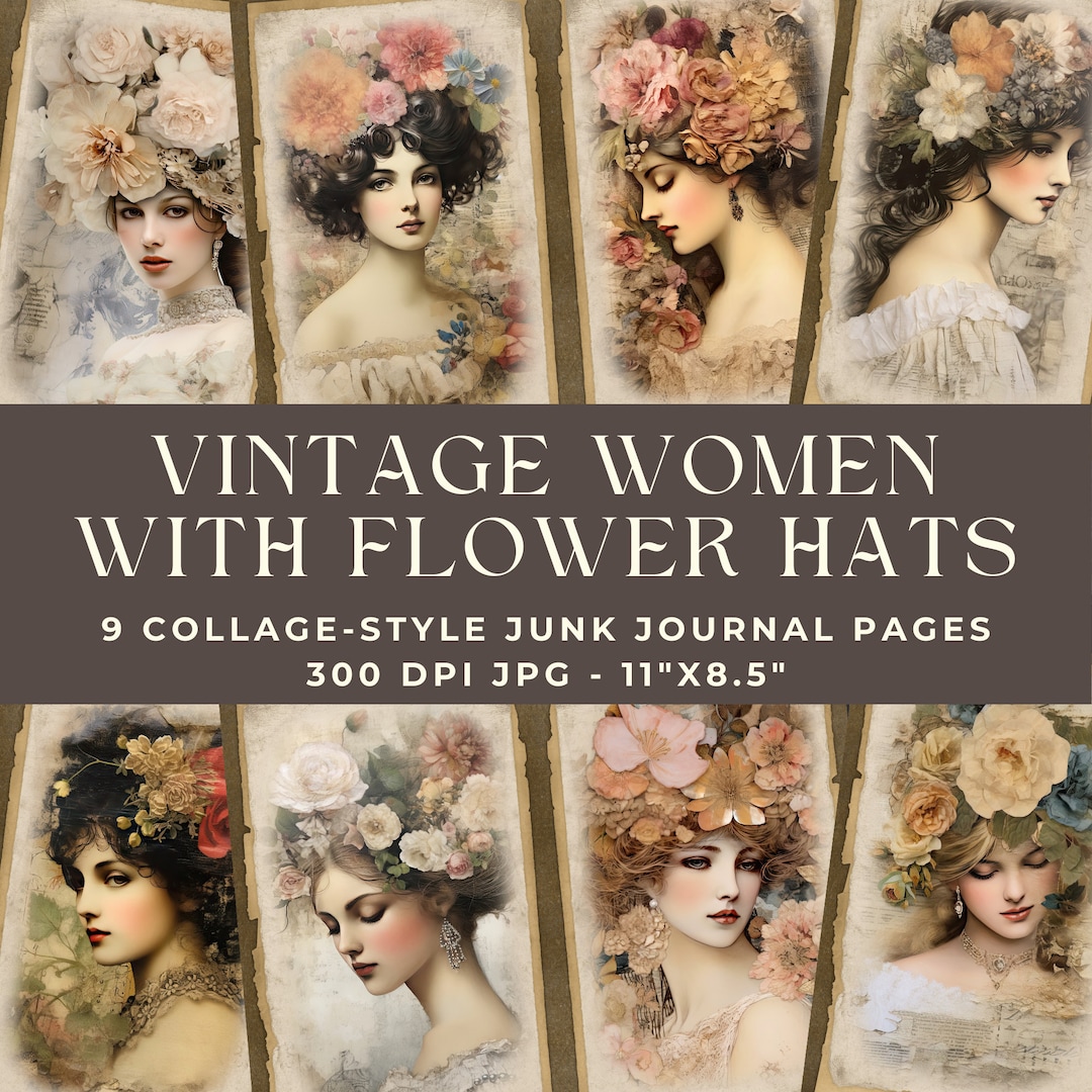 Vintage Ladies, Junk Journal Kit, Junk Journal Vintage, Printable ...