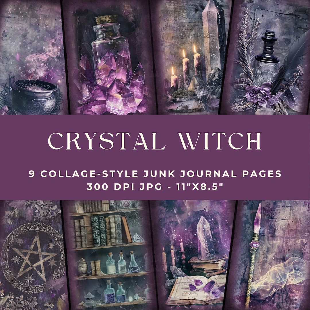 Witch Junk Journal Page, Crystal Junk Journal, Junk Journal Kit ...