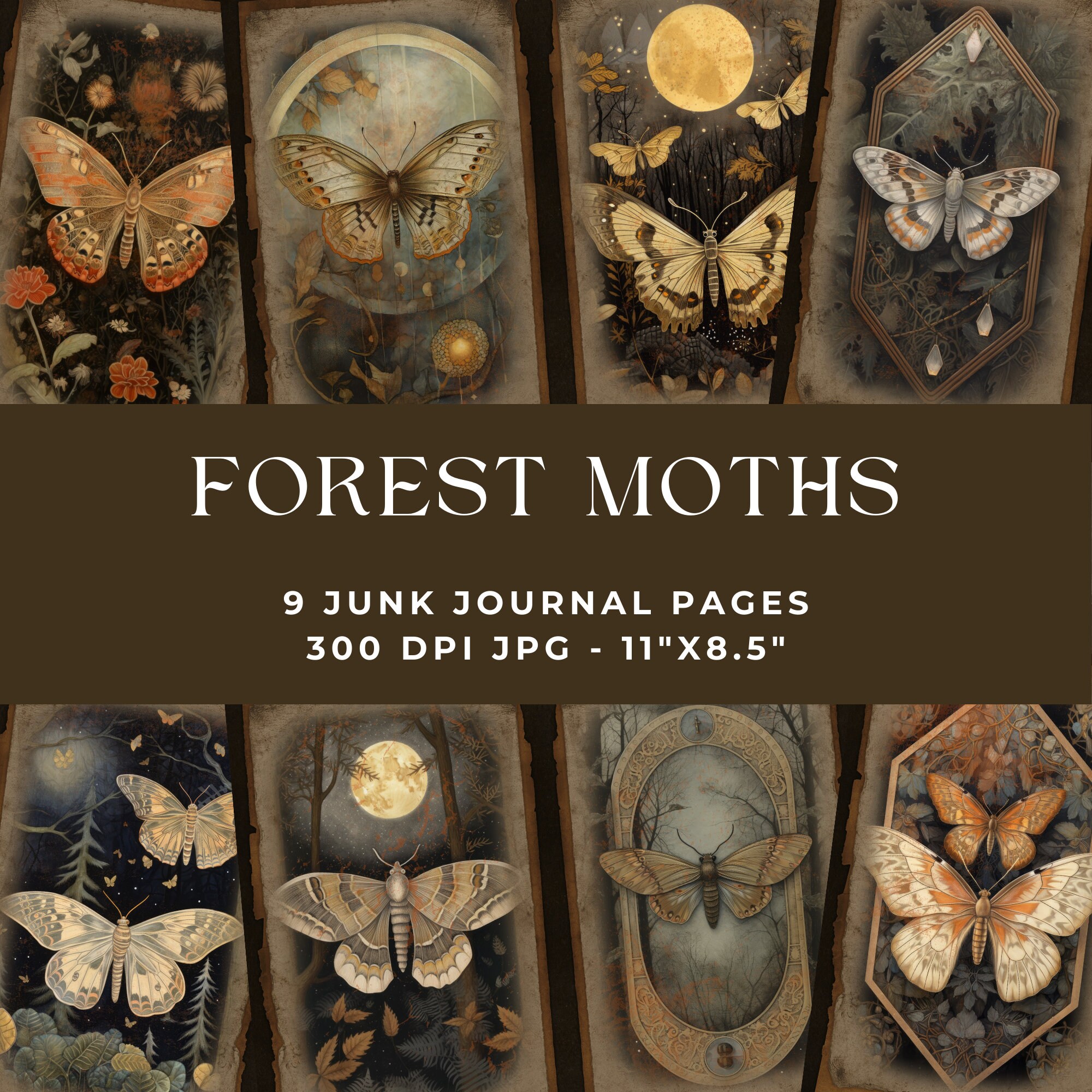 Mystic Moth Junk Journal, Junk Journal Page, Junk Journal Kit ...