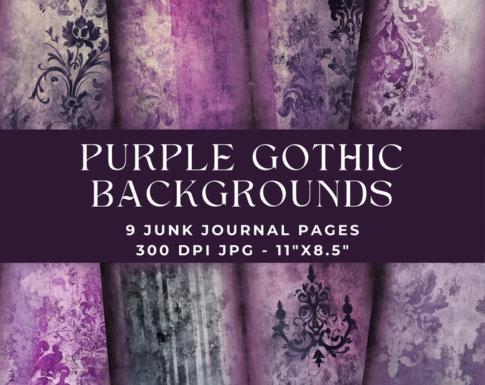 Gothic Frames Junk Journal Page, Printable Journal, Halloween Digital ...