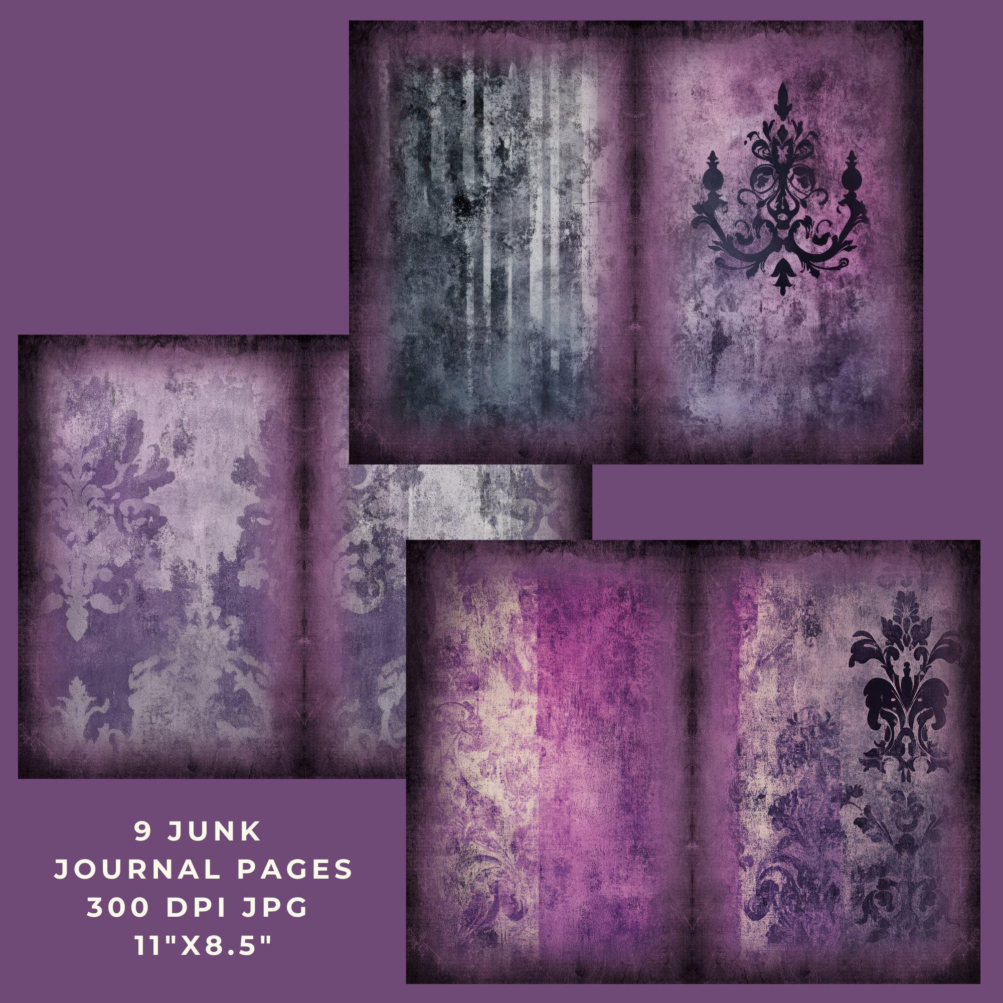 Gothic Background Junk Journal Page, Halloween Background, Gothic ...