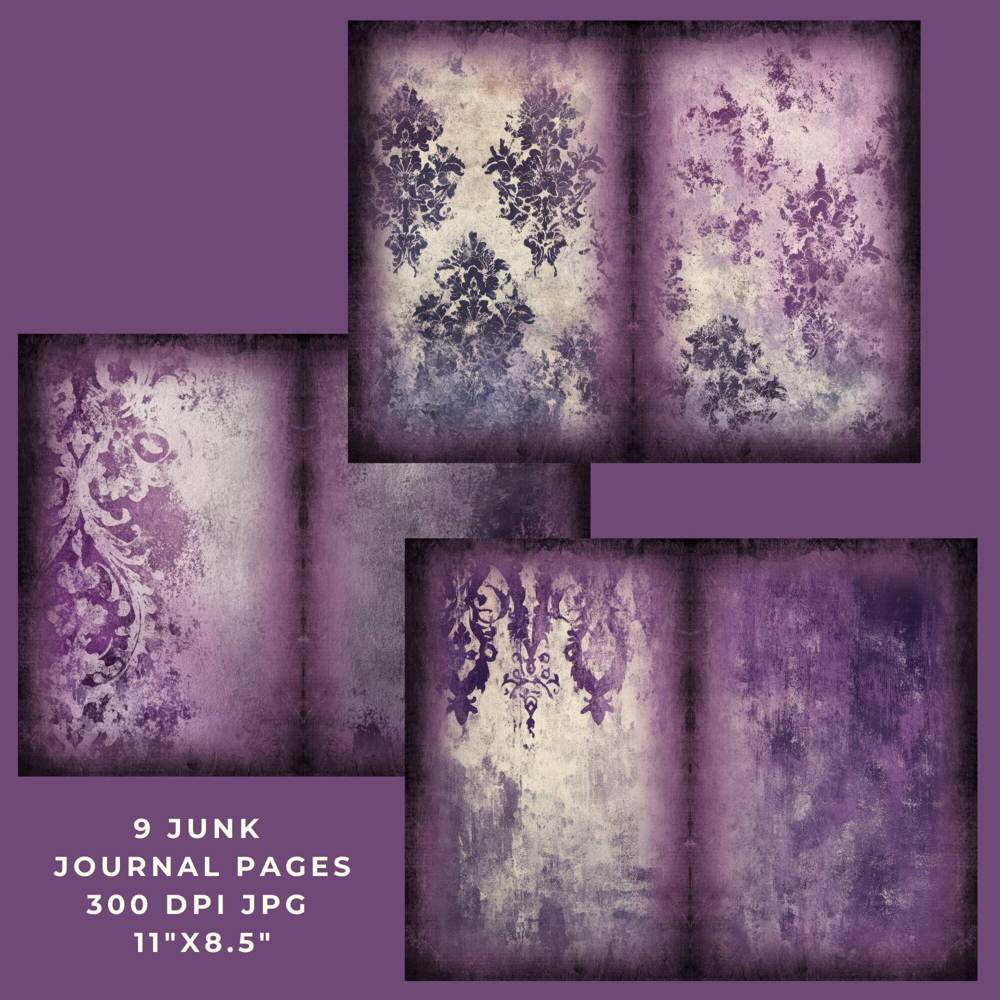 Gothic Background Junk Journal Page, Halloween Background, Gothic ...
