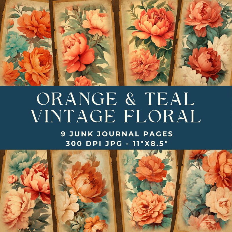 Orange and Teal - Etsy
