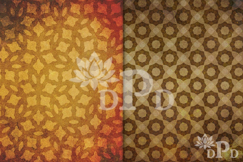 Brown Rustic Shapes Digital Paper Printable Paper - Etsy