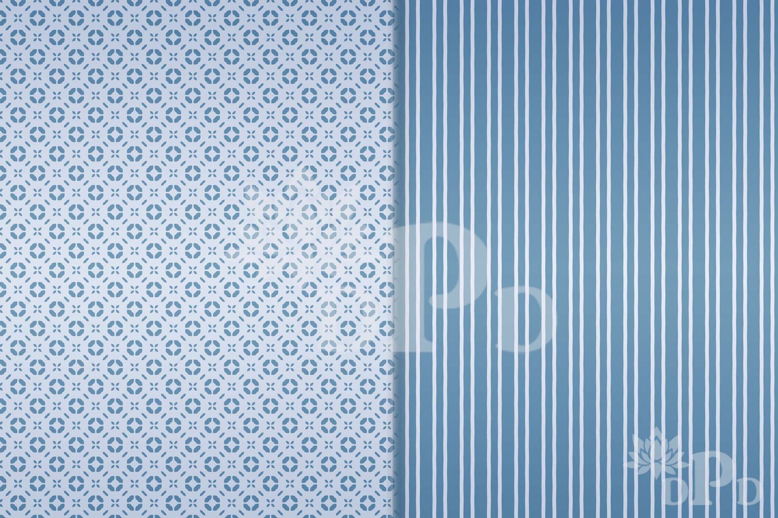 Blue Geometric Patterns Digital Paper Printable Paper - Etsy
