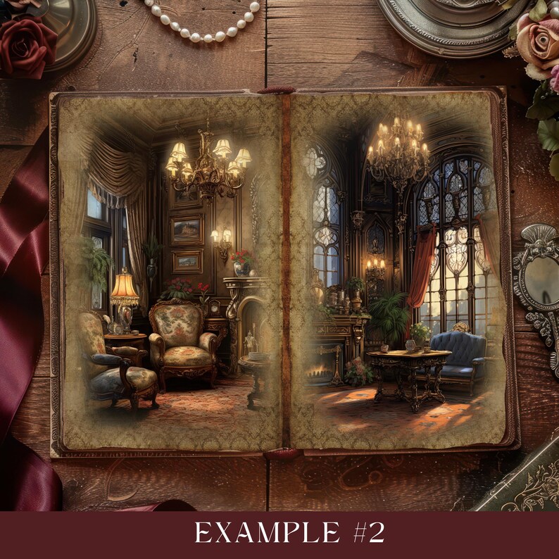 Victorian Home Junk Journal Pages, Journal Printable, Instant Download ...