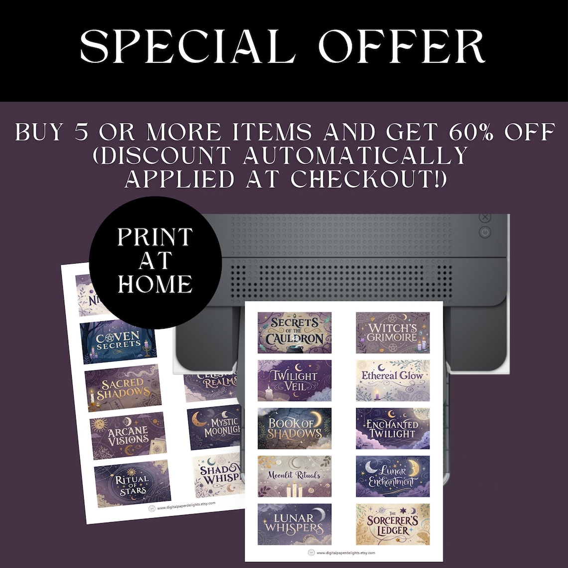 Witch Words and Phrases, Junk Journal Words, Witchy Celestial Phrases ...