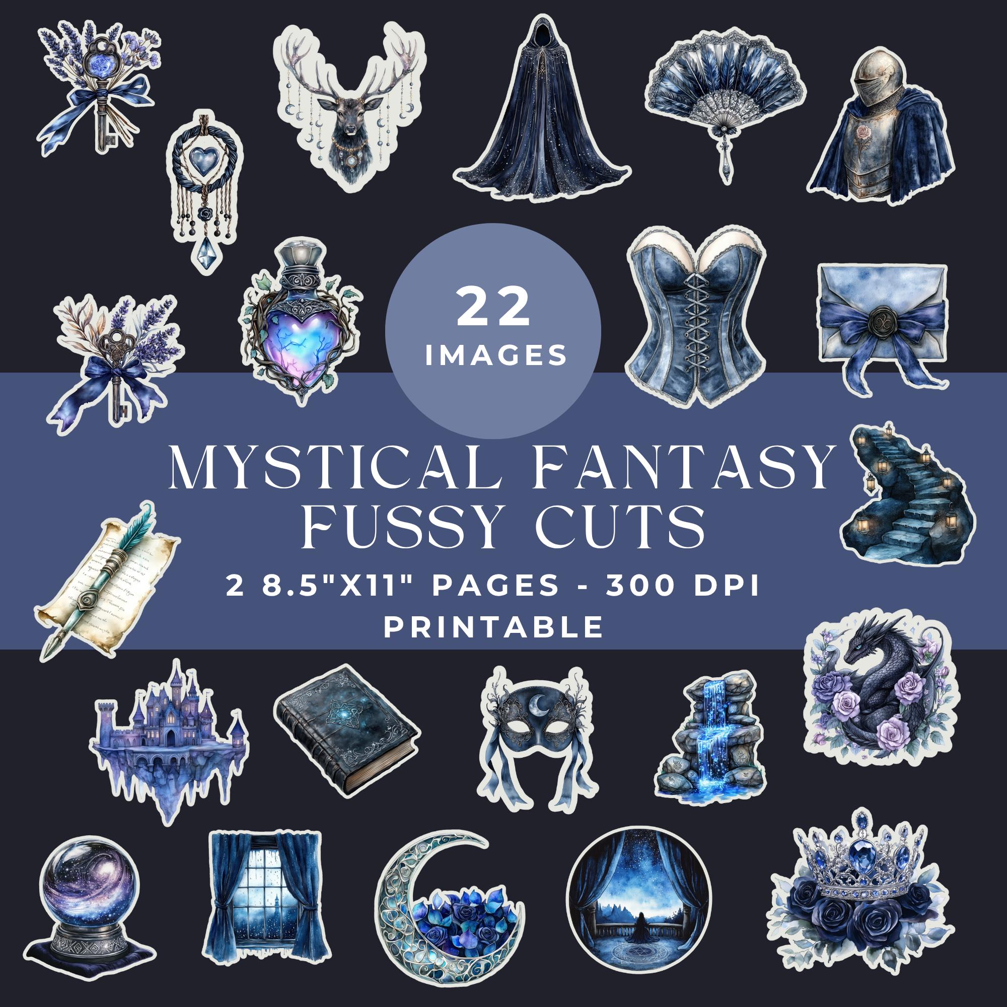 Mystical Fantasy Fussy Cut Ephemera Pages, Magical Enchantment Junk ...