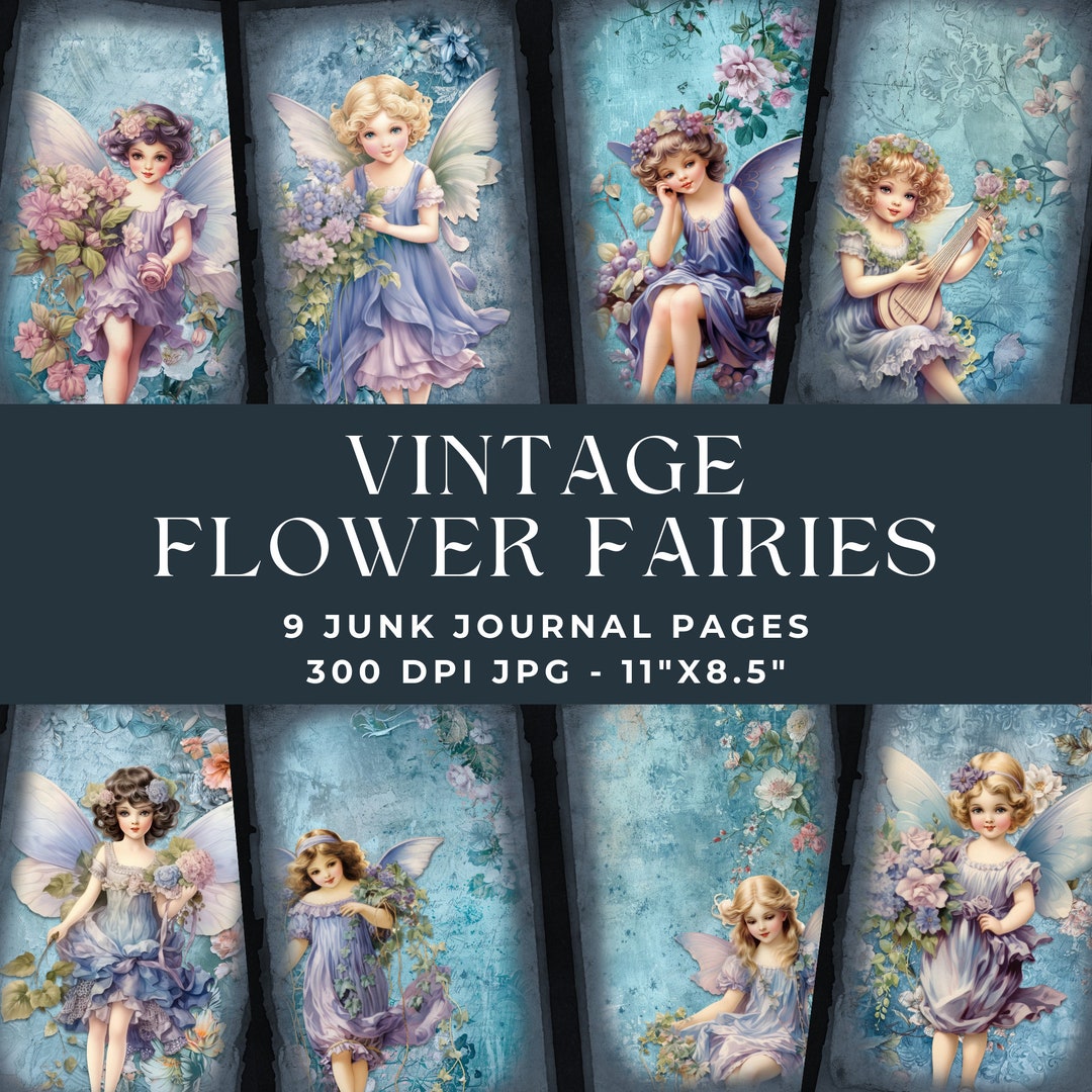 Vintage Fairy Junk Journal Printable, Vintage Ephemera, Fairies Junk ...