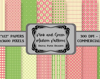 GIRLY PATTERNS Digital Paper Downloads / Girl Printables - Etsy