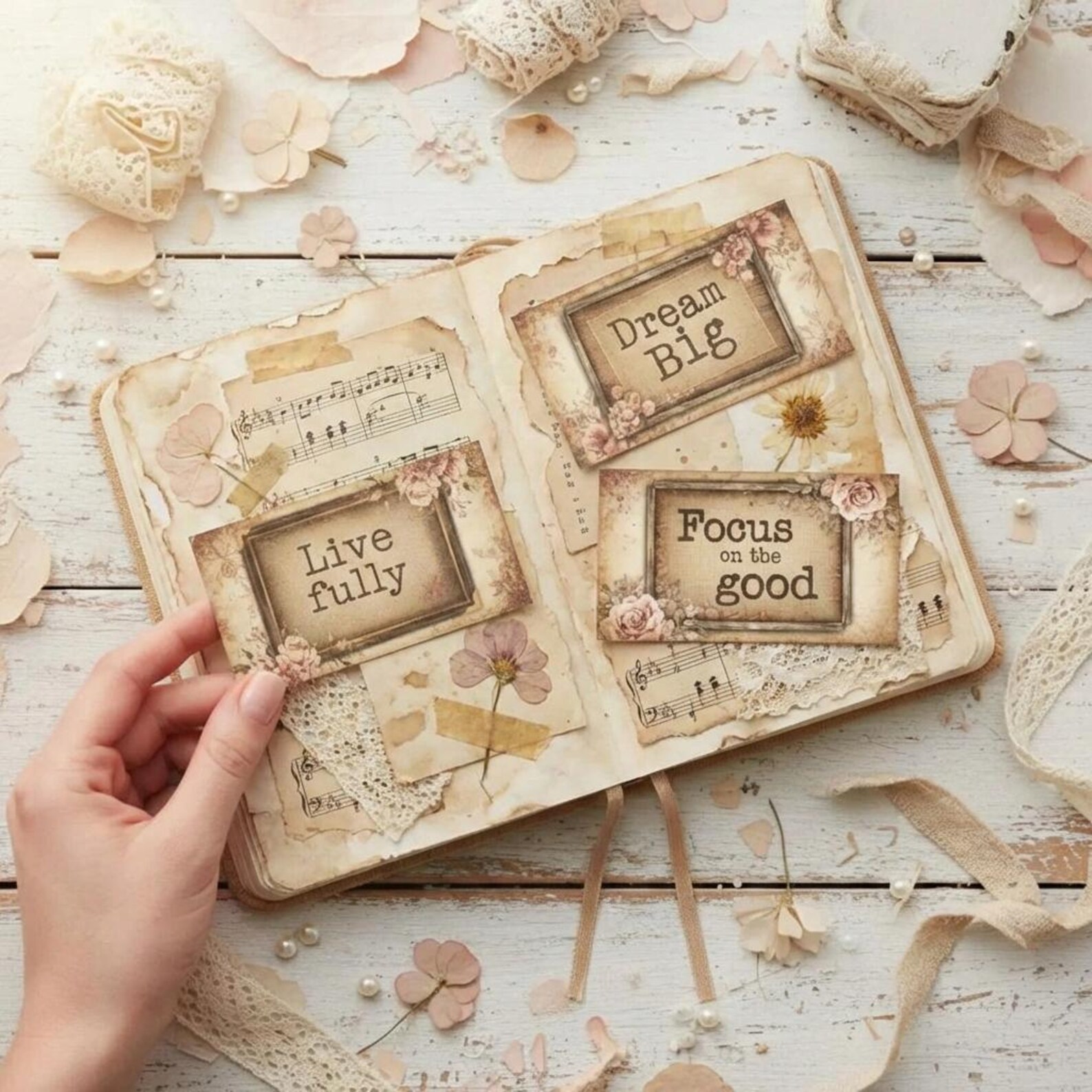 Positive Junk Journal Words, Inspirational Phrases, Printable Words ...