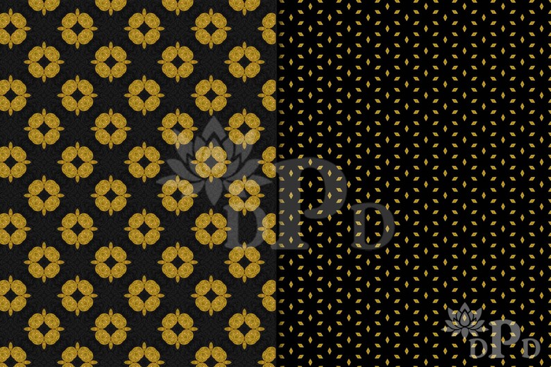 Gold Glitter Pattern Digital Paper, Printable Paper, Scrapbooking Paper ...