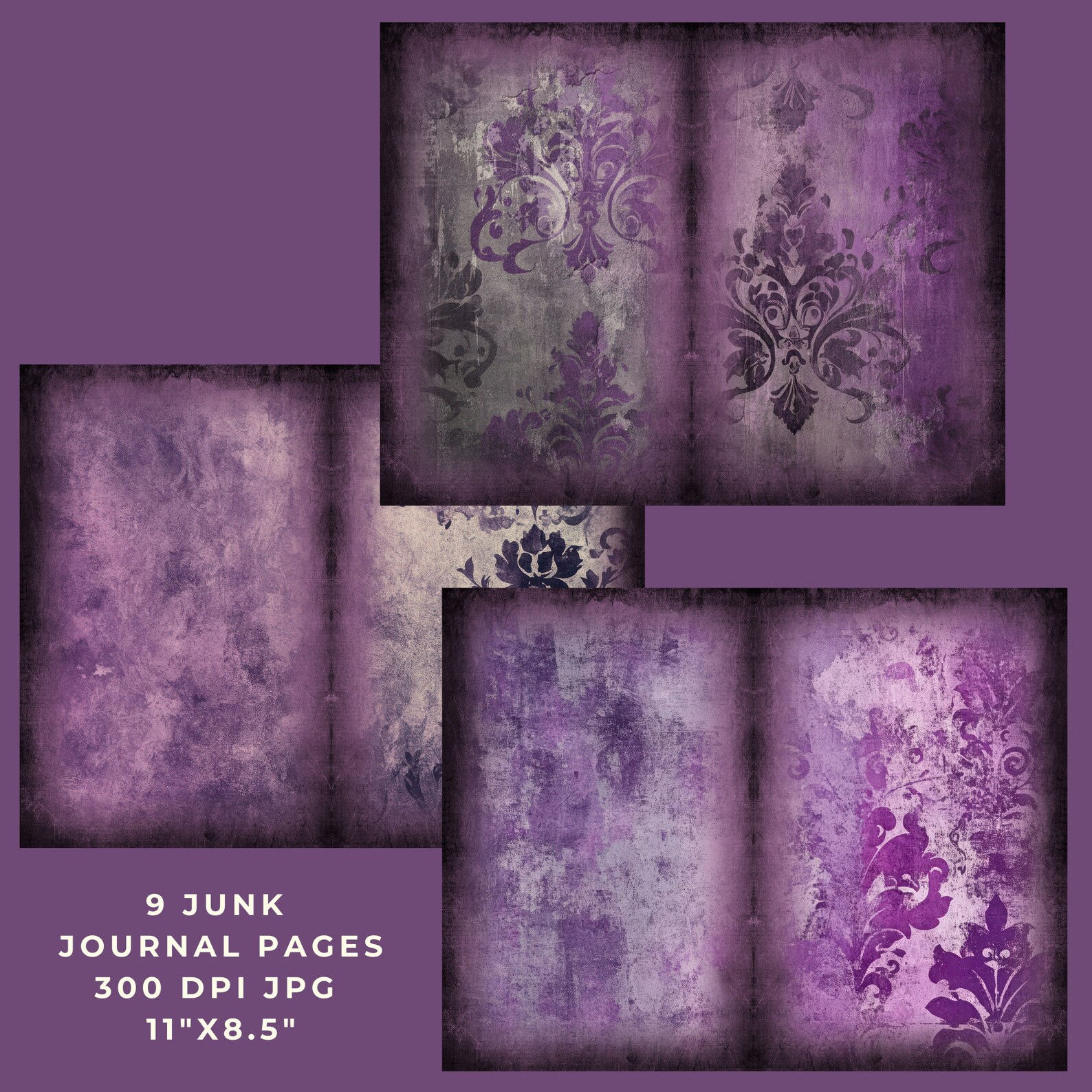 Gothic Background Junk Journal Page, Halloween Background, Gothic ...