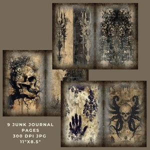 Grimoire Junk Journal Pages, Book of Shadows, Junk Journal Kit, Witch ...