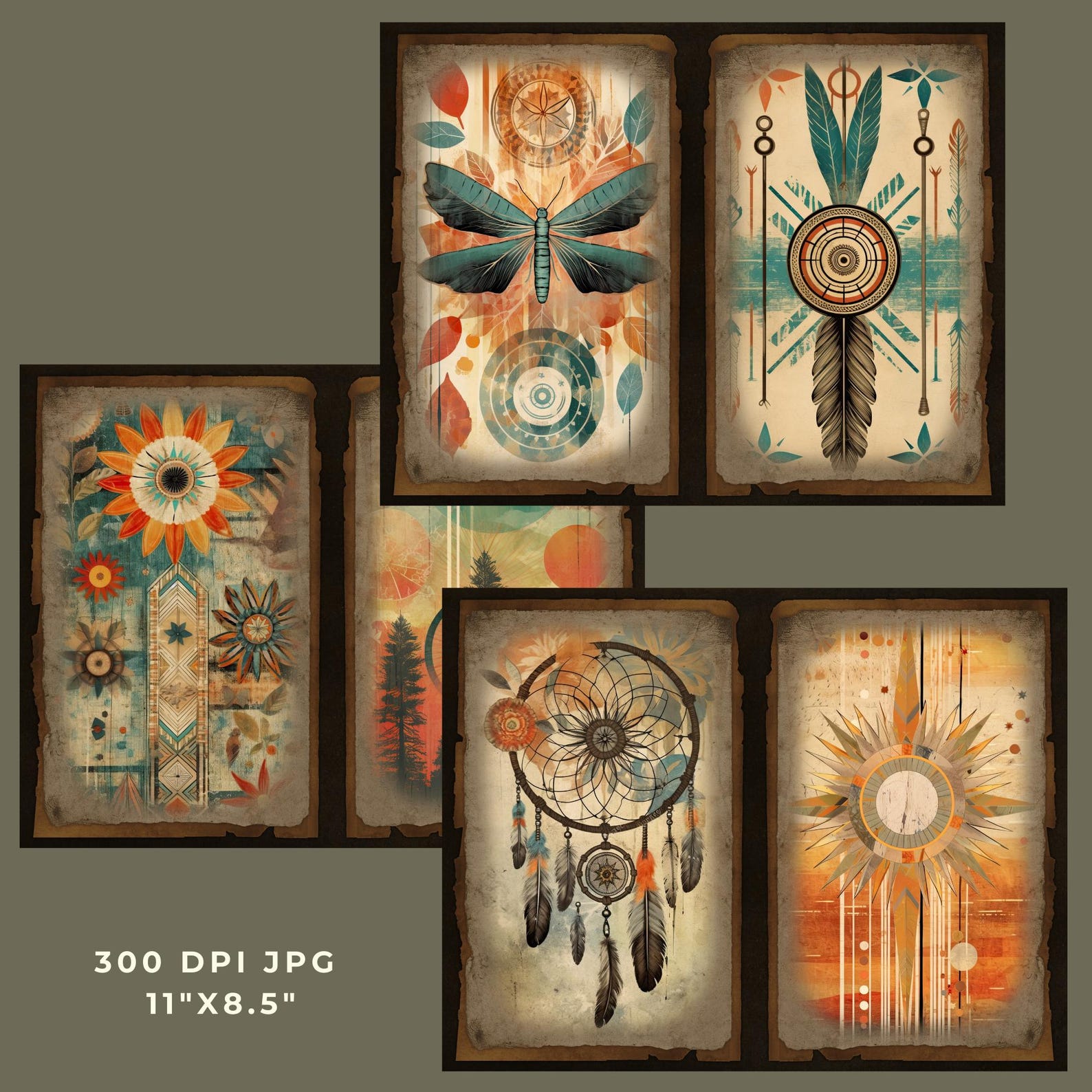 Sacred Shaman Junk Journal Page, Printable Journal, Digital Paper, Junk ...