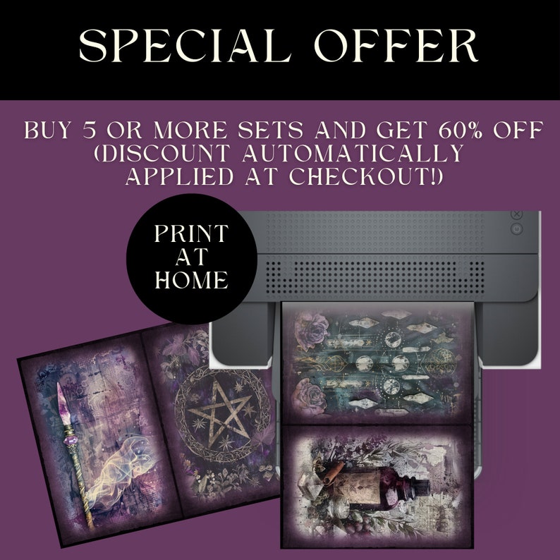 Witch Junk Journal Page, Crystal Junk Journal, Junk Journal Kit ...