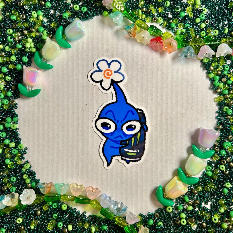 Pikmin With Energy Drink Sticker - Etsy UK