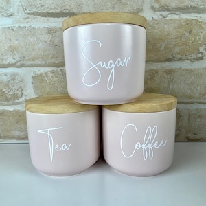 Tea Coffee Sugar Label Set// Coffee Station Labels// Vinyl - Etsy