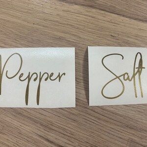 Salt and Pepper Labels - Etsy
