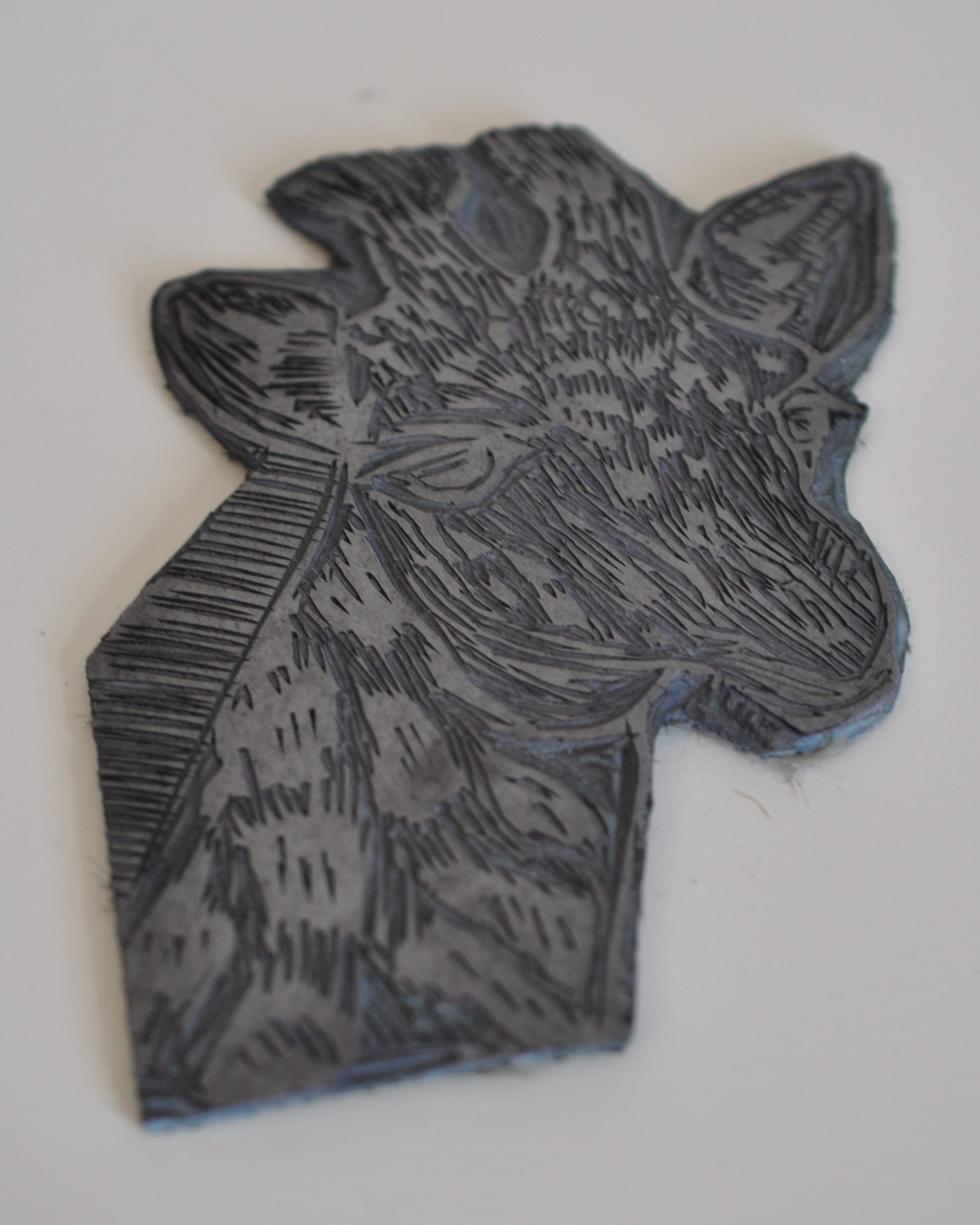 Young Giraffe Linocut Print: Matted 8x10 Hand-carved Animal Art - Etsy