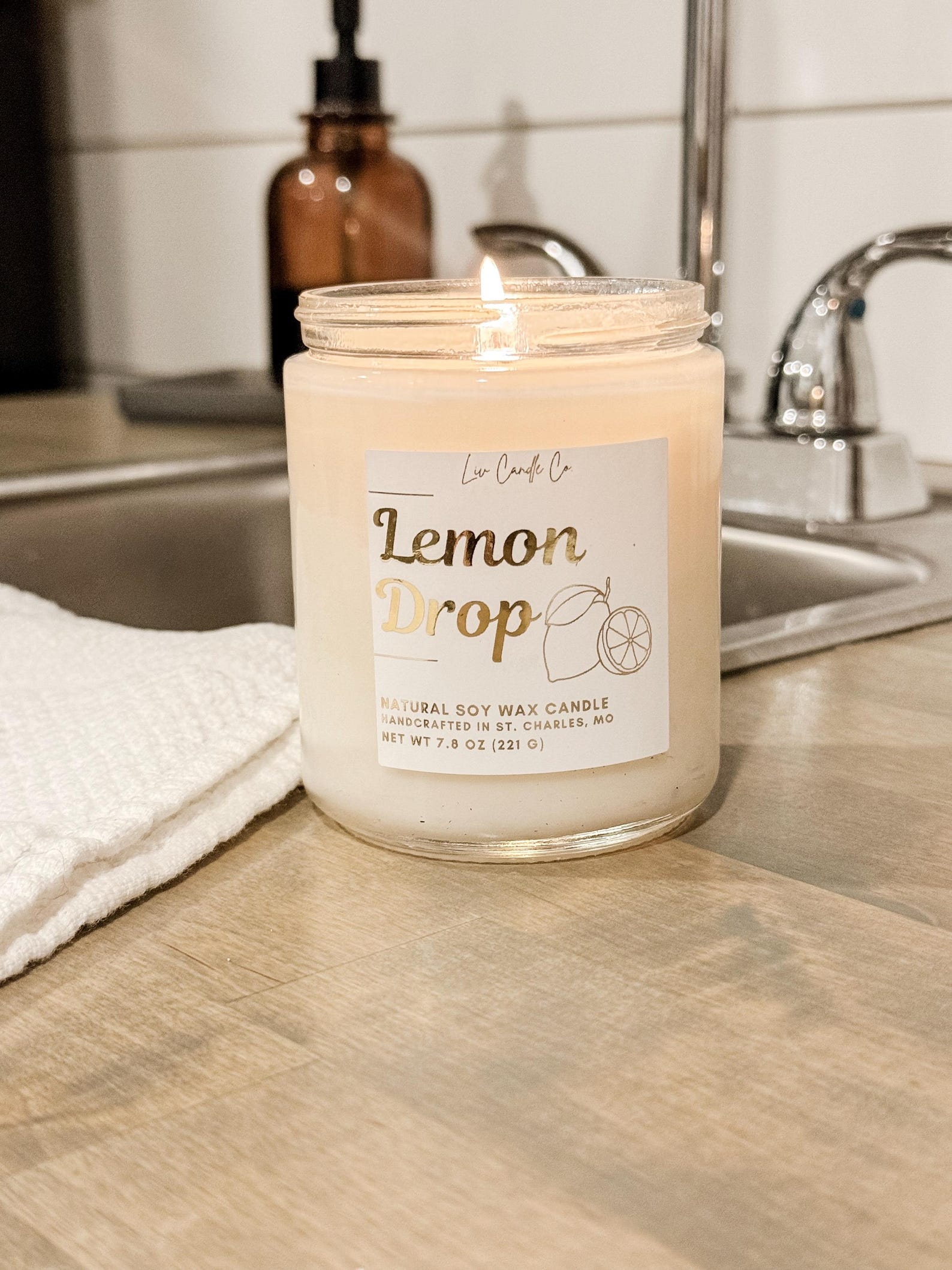 Lemon Drop Candle Scented Lemon Drop Fragrance Lemon Drop Martini ...