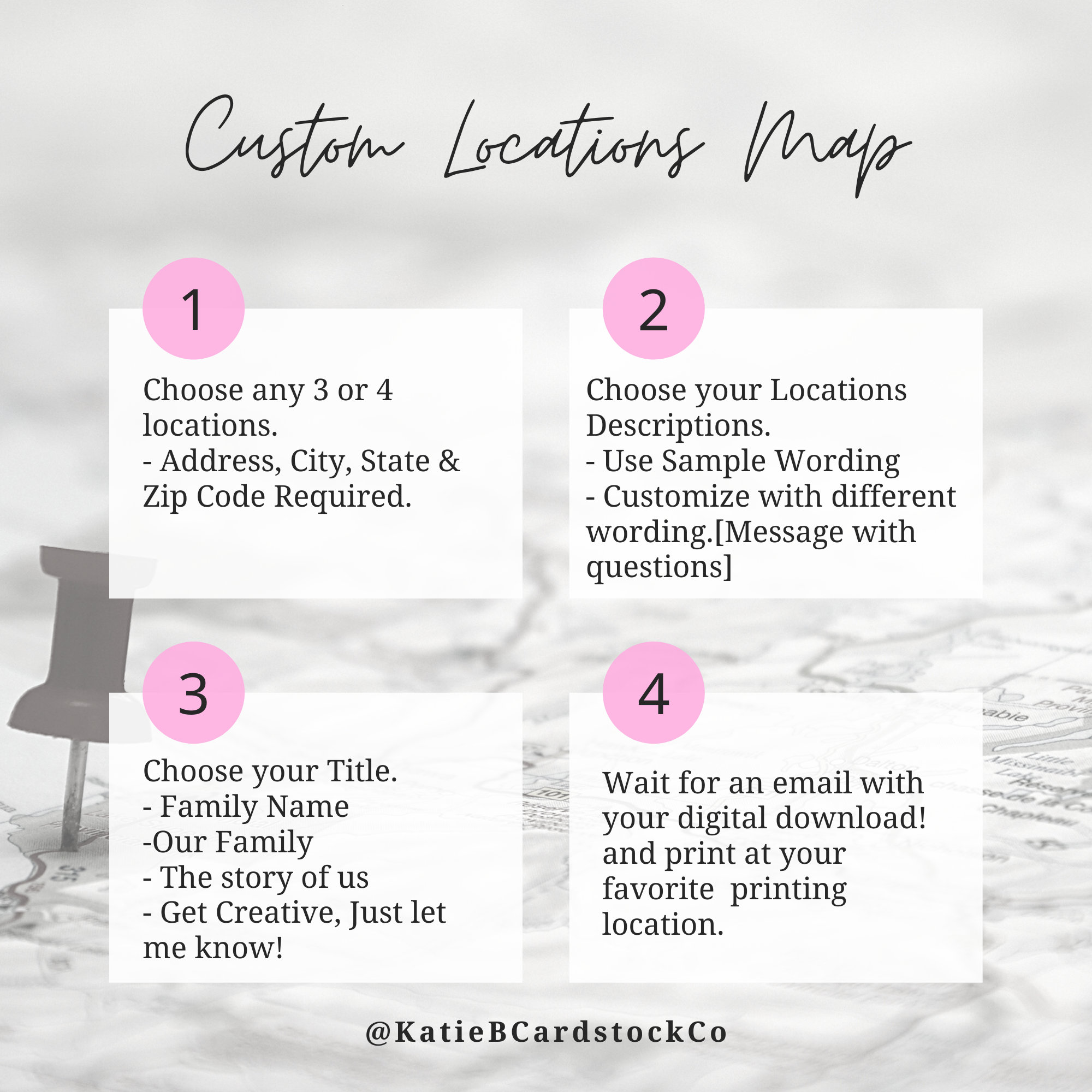 Custom Locations Map, Love Story Locations, Family Locations, Digital ...