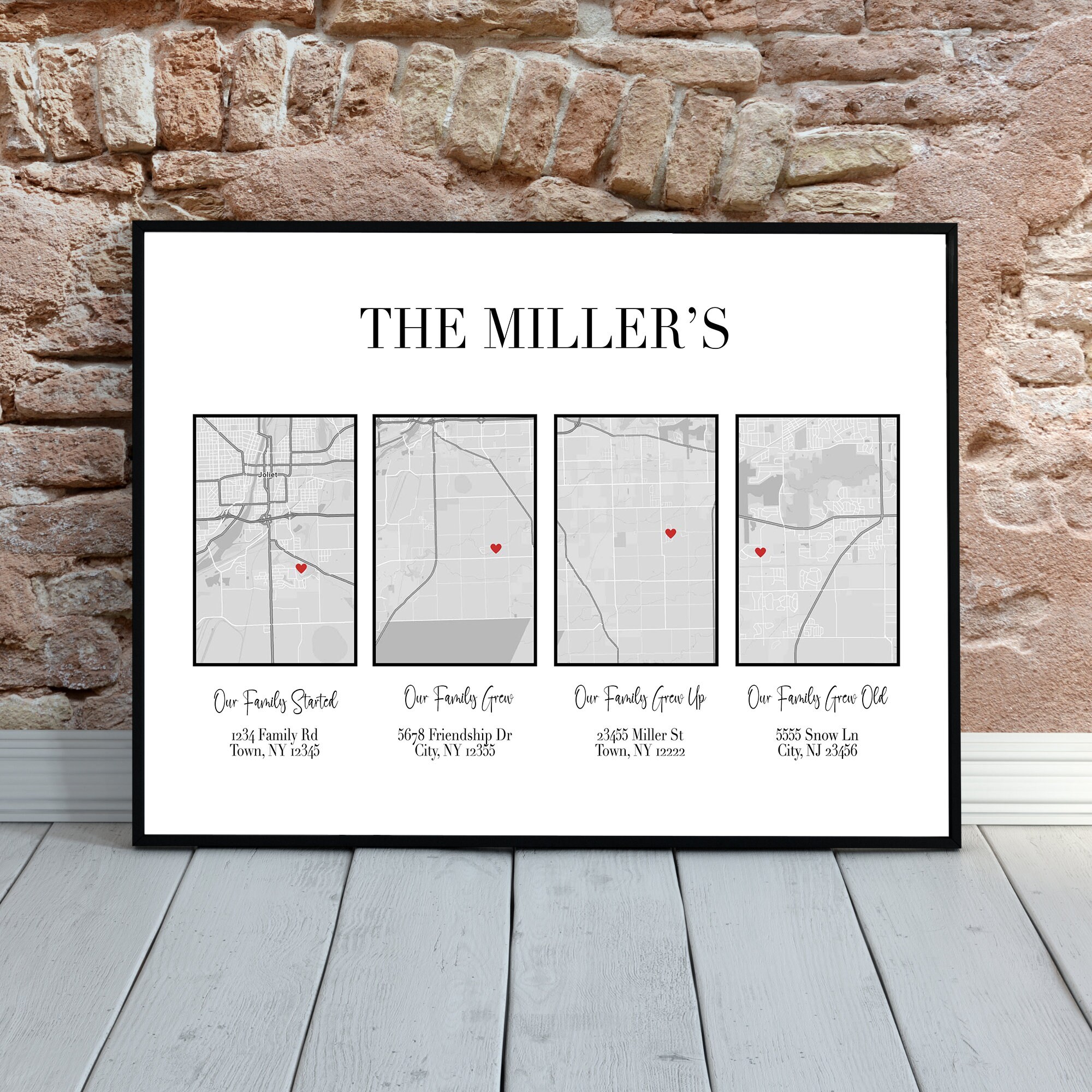 Custom Locations Map, Love Story Locations, Family Locations, Digital ...