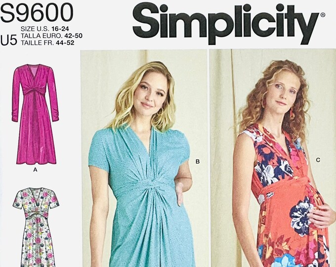 Simplicity 9600 Knit Dress Sewing Pattern for Women, Maternity Dress ...