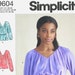 Simplicity 8921 Tie Front Shirt Sewing Pattern for Women, Shirt, Blouse ...
