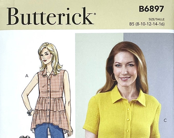 Simplicity 9784 Easy Open Back Knit Crop Top Shirt Sewing Pattern for ...