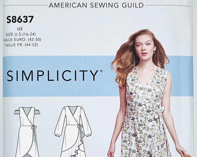 Simplicity 8384 Sewing Pattern S8384 Misses' Button Front Shirt Dress ...